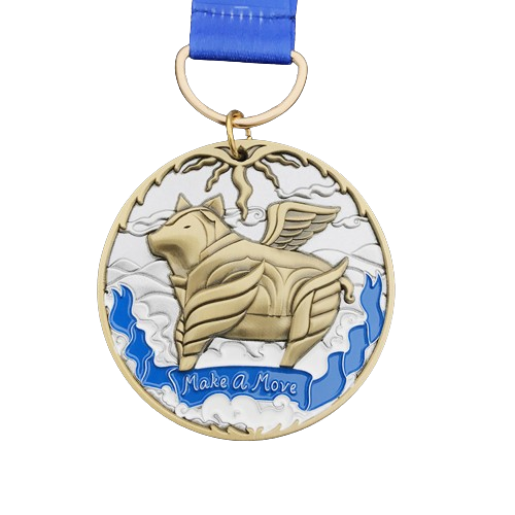 Custom 2-tone Plated Metal Medals – Custom Metal Products
